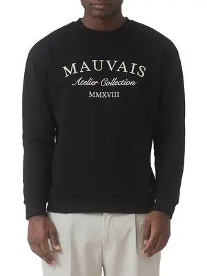 MAUVAIS Ricamo Regular Logo Crew Sweatshirt - Black