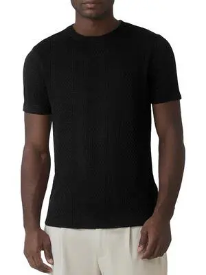 MAUVAIS Cedro Slim Textured Tee - Black