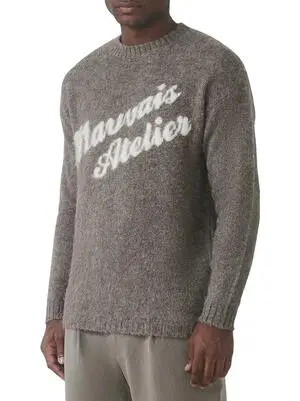 MAUVAIS Atelier Oversized Brushed Knit Sweater - Dark Beige