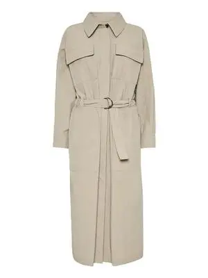 Brunello Cucinelli Water-resistant Fabric Trench Coat - Beige