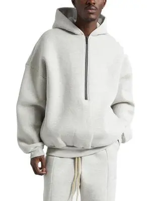 Fear Of God Athletic Half Zip Hoodie - Melange Grey Melange Grey