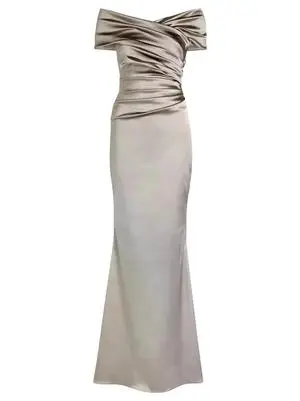 TALBOT RUNHOF Off-Shoulder Draped Gown