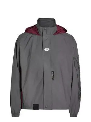 AAPE BY *A BATHING APE Logo-patch Hooded Jacket - Grey