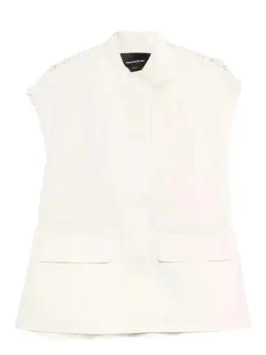 Fabiana Filippi Crochet-panel Sleeveless Waistcoat - Neutrals