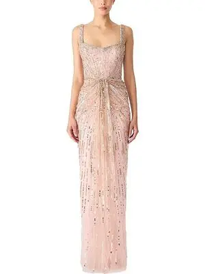 Jenny Packham Chrissy Sequin-embellished Gown - Pink Sprite