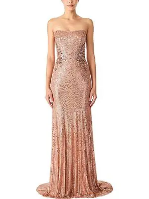 Jenny Packham Topaz Strapless Gown - Sable