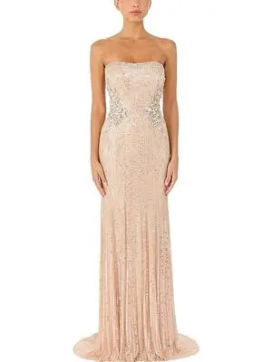 Jenny Packham Topaz Strapless Gown - Sugar