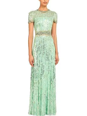 Jenny Packham Celeste Maxi Gown - Mint Julep