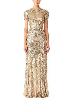 Jenny Packham Celeste Maxi Gown - Pebble