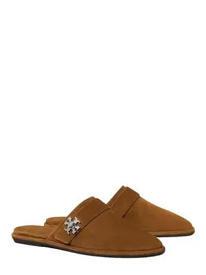 Tory Burch T Lock Mules - Cognac Brown