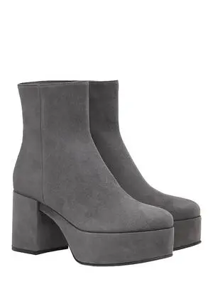 GIANVITO ROSSI Sally Booties - Grey Suede