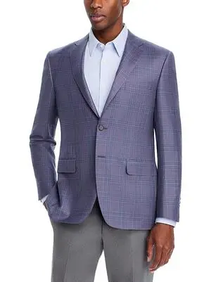 Canali Siena Plaid Sport Coat - Purple