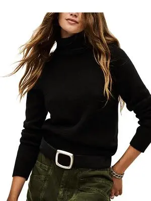 Ba&sh Chalie Cashmere Turtleneck Sweater Black