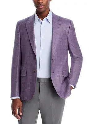 Peter Millar Classic Fit Windowpane Sport Coat - Purple/ Blue