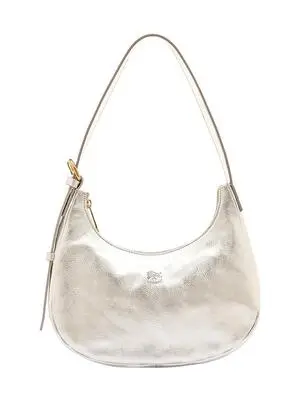 Il Bisonte Belcanto Leather Hobo Bag - Silver