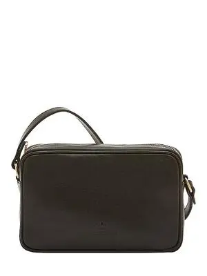 Il Bisonte Oliveta Leather Camera Crossbody - Black