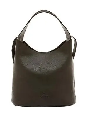 Il Bisonte Le Laudi Leather Bucket Bag - Black