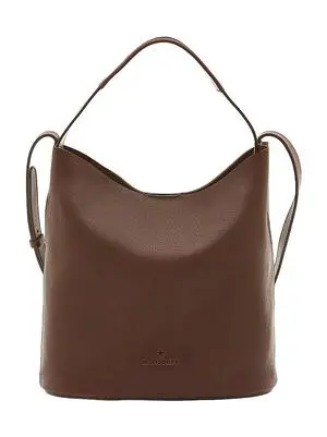 Il Bisonte Le Laudi Leather Bucket Bag - Coffee