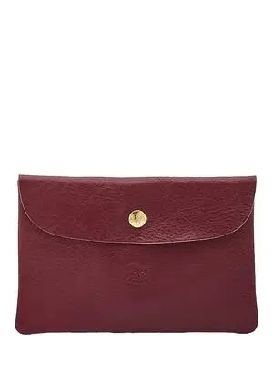 Il Bisonte Manuela Leather Coin Purse - Black Cherry