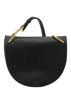 Il Bisonte Consuelo Brass Ring Leather Crossbody - Black
