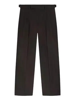 Manière De Voir Pierre Textured Pleated Trousers - Brown