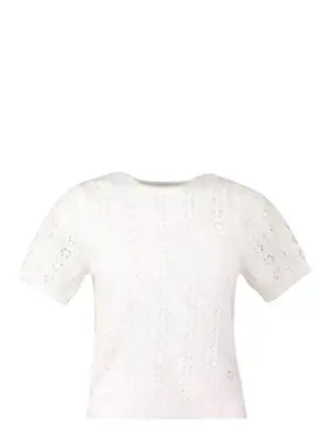 DÔEN Monica Openwork Top - White