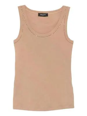 Fabiana Filippi Embellished Sleeveless Top - Neutrals