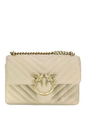 Pinko Love Chevron Chain Shoulder Bag - Neutrals
