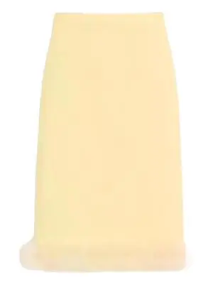 Valentino Garavani Midi Crepe Couture Skirt - Yellow