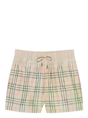 Burberry Checked Swim Shorts - Neutrals