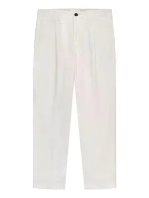 SLOWEAR Pleated Cotton Trousers - Neutrals
