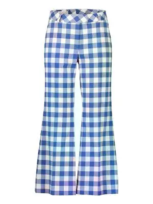 MAISON COMMON Flared Seersucker Trousers - Blue