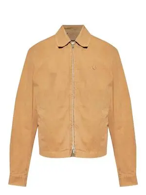 Alexander McQueen Cotton Jacket With Logo Patch - Beige