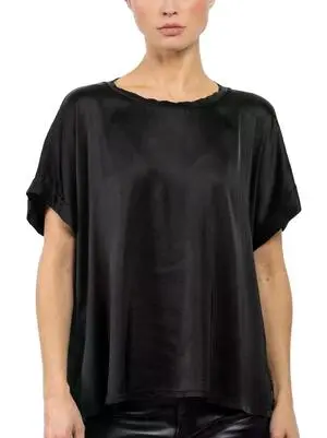 ANY PLACE Short-sleeve Blouse - Black