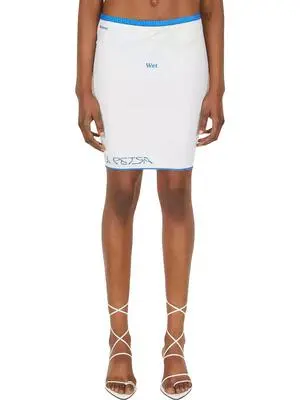 DI PETSA Text-print Mini Skirt - White