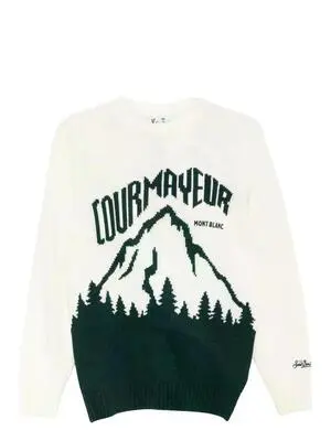 MC2 SAINT BARTH Mountain Graphic Sweater - White