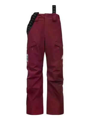 Kappa Ski Pants With Suspenders And Zip - Red