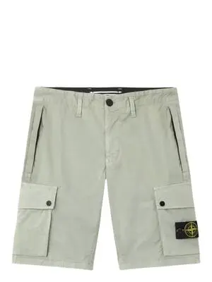 Stone Island Twill Cargo Shorts - Green