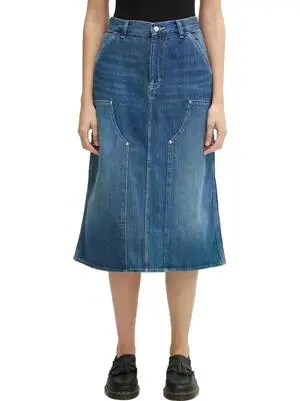Carhartt Work In Progress A-line Midi Skirt With Pockets - Blue