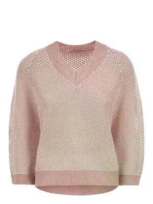 Peserico V-neck Sweater - Pink