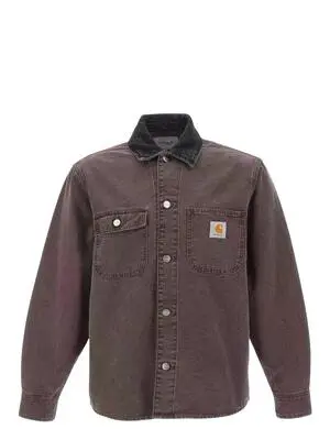 Carhartt Work In Progress Mitch Corduroy Collar Patch Shirt - Brown