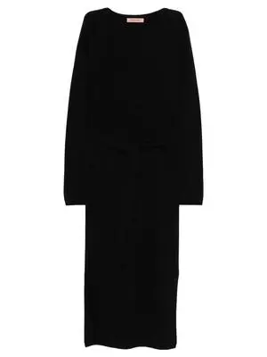 YVES SALOMON Belted Dress - Black