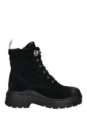 Liu Jo Suede Lace-up Boots - Black