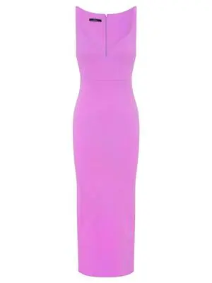 Alex Perry V-neck Midi Dress - Purple