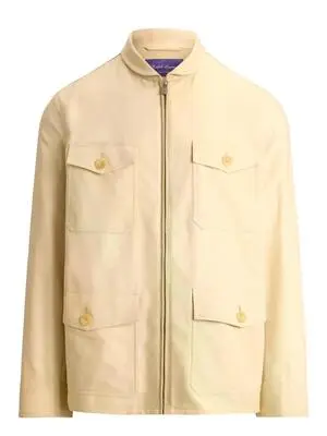 Ralph Lauren Purple Label Boulton Buttoned Sateen Jacket - Neutrals