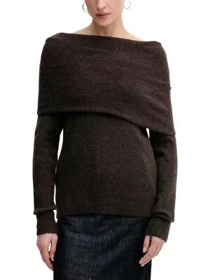 HOSS INTROPIA Draped Sweater - Brown