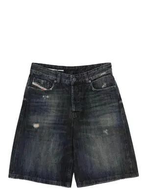 DIESEL De-sire Distressed Detail Shorts - Blue