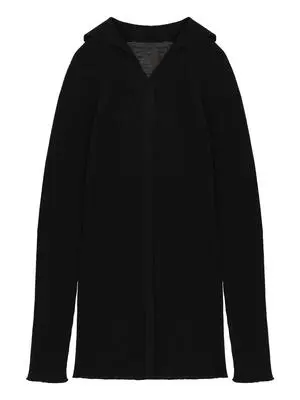 Rick Owens Ribbed Knit Tabard - Black