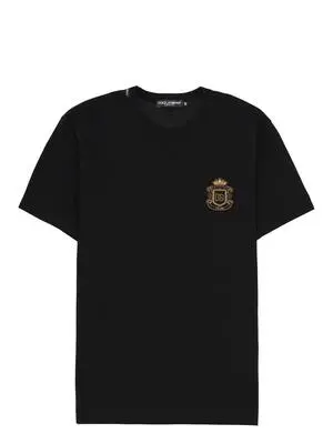 Dolce & Gabbana T-shirt With Heraldic Logo - Black