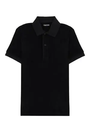 TOM FORD Cotton Polo - Black